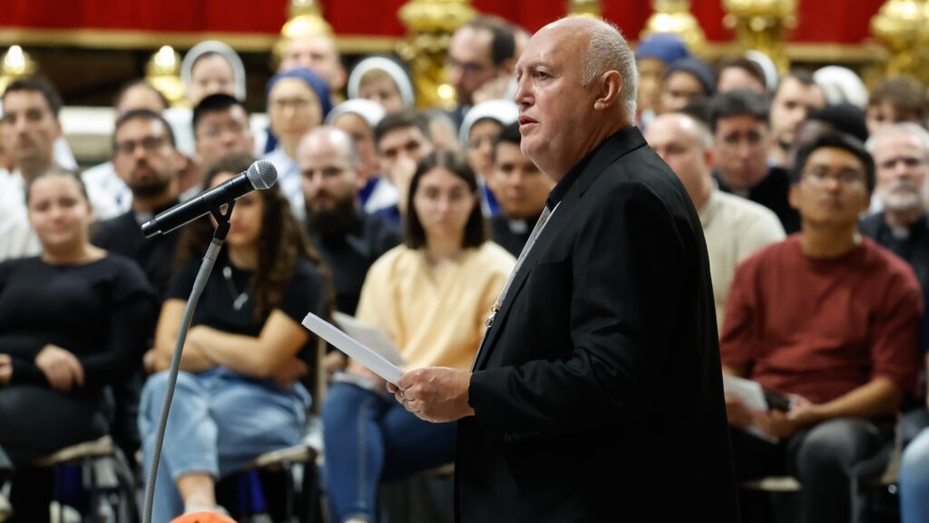 Abuse survivor after giving his testimony at synod’s penitential ...