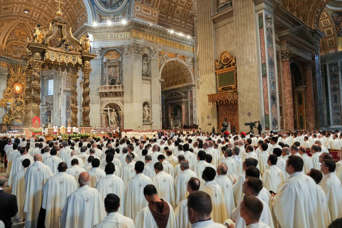 God looks for humble, loving hearts, not perfection, pope tells world’s priests - OSV News