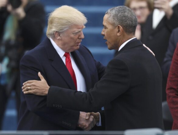 Trump account posts, deletes racist depiction of Obamas